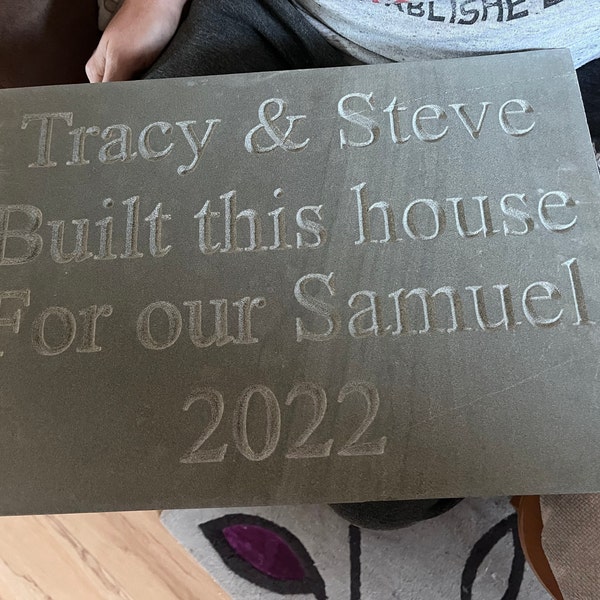 Deeply Engraved Stone House Sign 340 X 160 X 50mm - Etsy UK