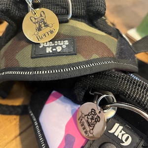 Dog Tag, Name Tag, Pet ID, Dog Name Disc, Engraved Stainless Steel ...