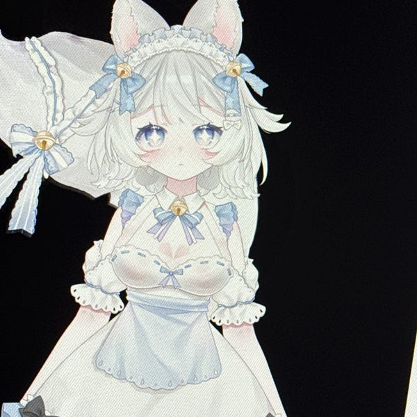 LIVE 2D Model Blue Puppy Maid Vtuber Model for Sell [premade Vtuber ...