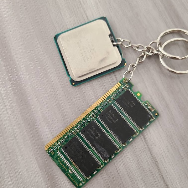 Upcycled Computer Keyring, Processor, RAM Keyring, Christmas Gift ...