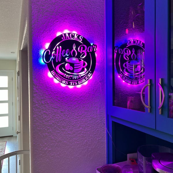 Custom El Morro Puerto Rico Map Metal Wall Art LED Light Personalized ...