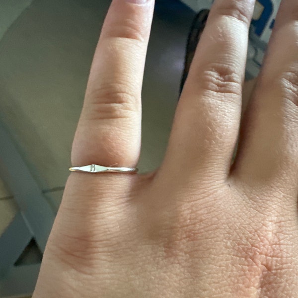 Tiny Initial Ring, Gold Fill or Sterling Silver, Personalizable Letter Ring by Lumin Jewelry ...