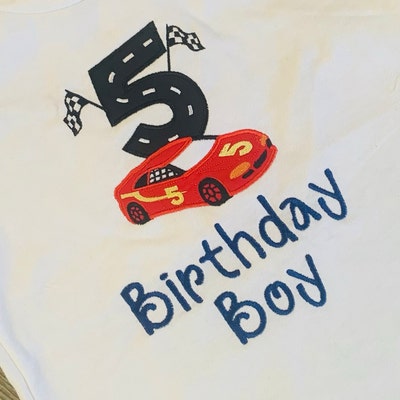 Red Race Car Five 5 APPLIQUE Embroidery Design INSTANT DOWNLOAD - Etsy