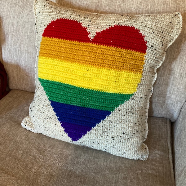 D20 Pride Flag Crochet Pillow Pattern, Dungeons and Dragons Rainbow ...