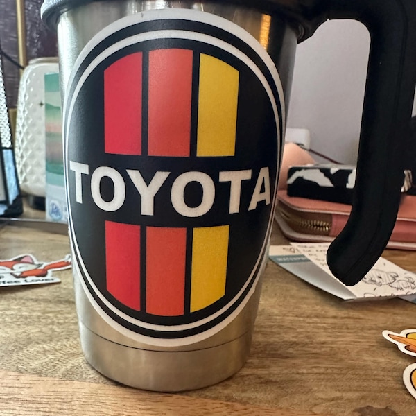 Toyota Retro Vintage Decal Sticker Round 4 Inch 3 Stripe - Etsy