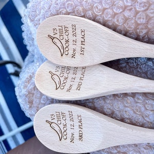 Chili Cookoff Spoon Chili Cook-off Wooden Spoon Personalized Chili ...