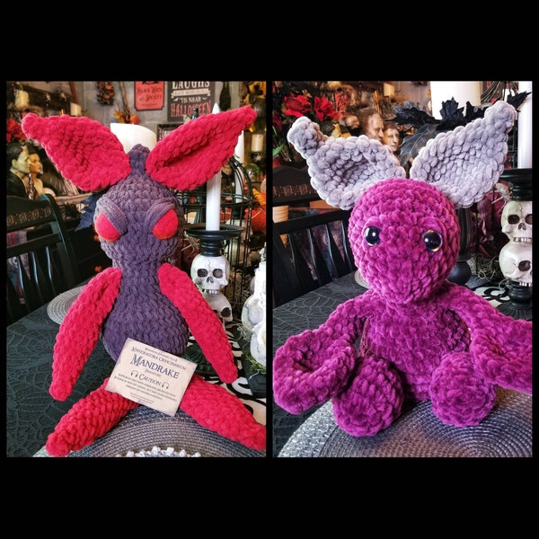 2-1 Imogen the Beet and Sage the Mandrake Snuggler Pattern Bundle - Etsy
