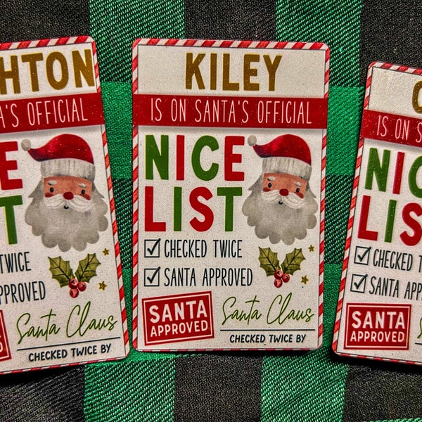 Santa's Nice List Badge Editable Template, Elf Report Surveillance Cam ...