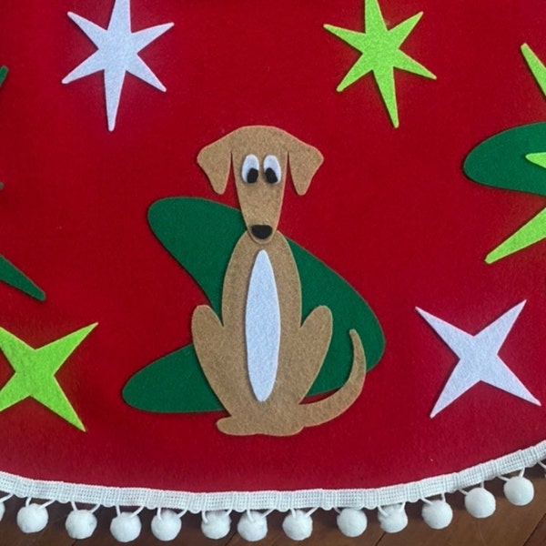 Kitschy Atomic Dog Christmas Tree Skirt - Etsy
