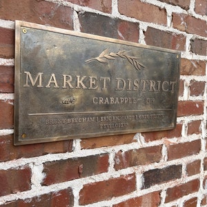 Cast Brass Custom Signs Personalized Decor Metal Signs Long Lasting ...