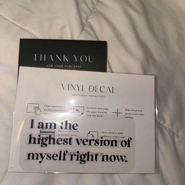 I Am Creating the Life I Want - Vinyl Mirror Decal - Positive ...