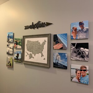 Adventure Sign, Arrow Wall Decor, Wood Arrow Sign, Travel Decor ...