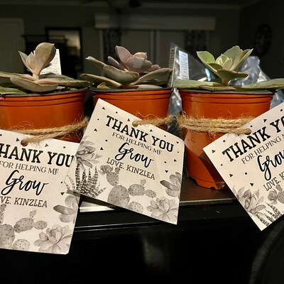Cactus Teacher Appreciation Favor Tags Thank You for Helping Me Grow ...