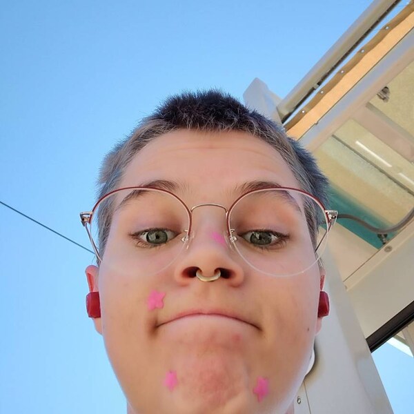 14K Solid Gold Vertical Helix Piercing/hidden Rook Dangle Earring ...