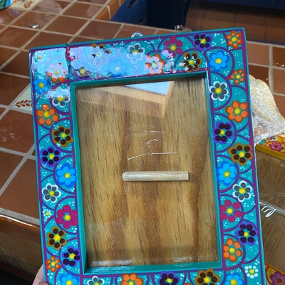 Mexican Aqua Photo Frame, Christmas Family Picture Frame, Mexican Blue ...