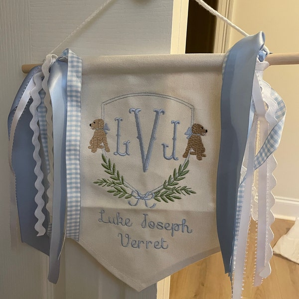 Custom Baby Banner With MULTIPLE RIBBONS Baby Banner, Welcome Banner ...