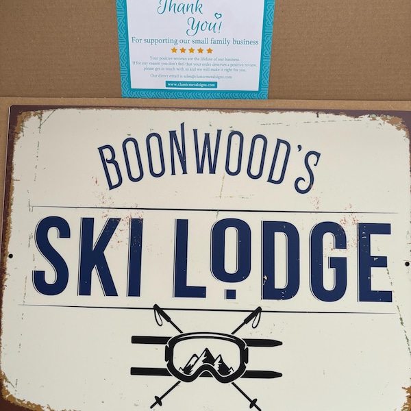 CUSTOM SKI LODGE Sign, Ski Signs, Ski Lodge Decor, Ski Bar Sign, Ski ...