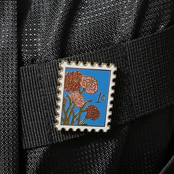 Carnation (january) Birth Month Enamel Pin // Birth Month / Enamel Pin ...