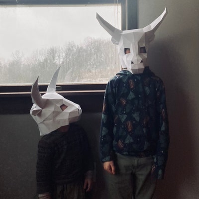 Paper Bull /ox Mask, Papercraft Template, Festival Mask, DIY Instant ...