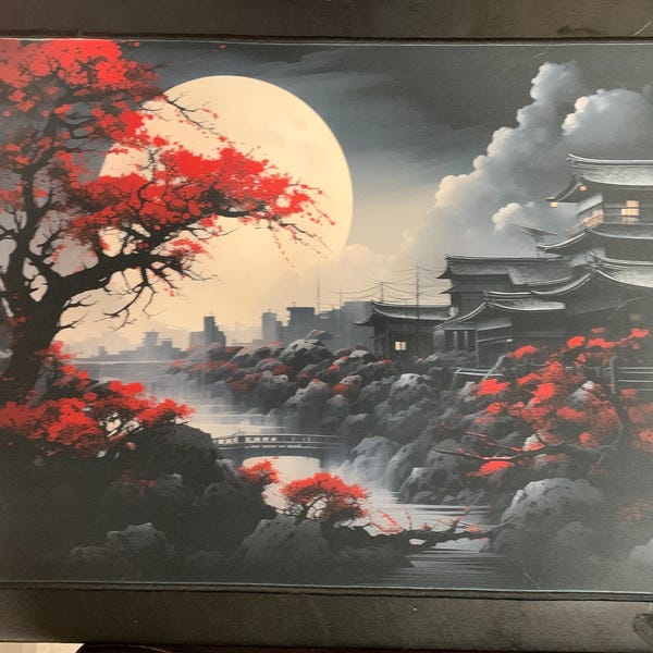 Aztec Octopus Desk Mat, Aesthetic XL Desk Pad, Geometric Mouse Pad, Red ...