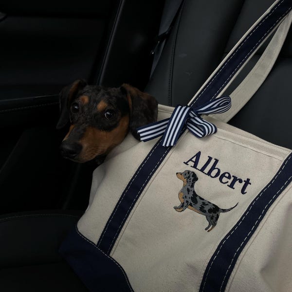 Monogrammed Pet Carrier, Personalized Canvas Dog Carrier, Custom Dog ...