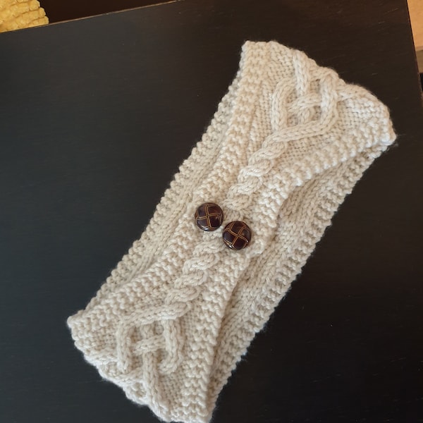 Cabled Headband Knitting Pattern Pdf Knit Headband Original Celtic