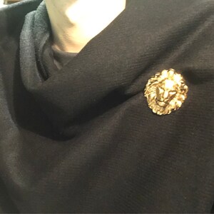 Lion Head Pin Leo Birthday Gift Zodiac LARGE Lion's Mane Men's Brooch ...