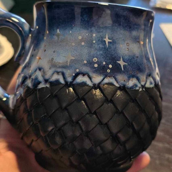 Ceramic Mug, Dragon Scale Mug, Handmade Pottery, - Etsy