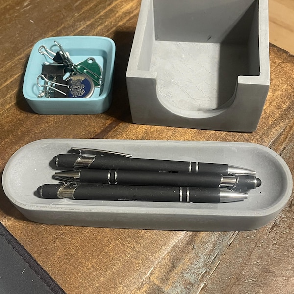 Desk Organizer - Desk Accessories - Small Tray - Paper Clip Holder ...