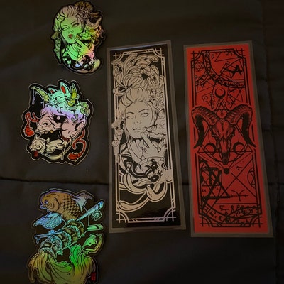 Japanese Hannya Mask Holographic Sticker - Etsy