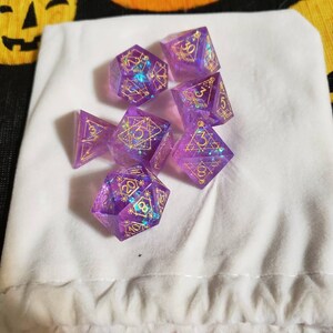 Engraved Rune Dice Scrying Dice D6 Viking Runes of Dichroic | Etsy