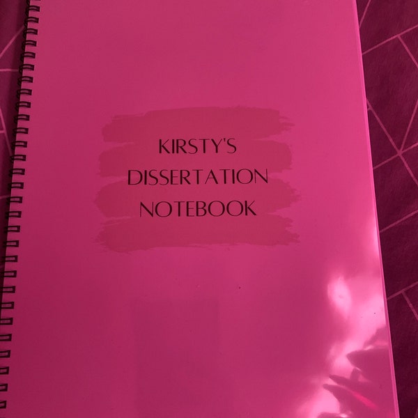 Personalised Dissertation A4 Notebook | Dissertation Journal ...