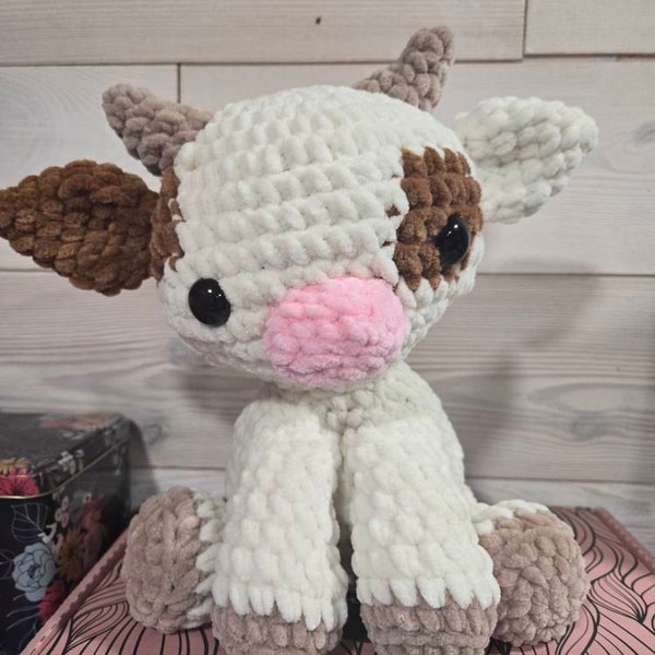 Amigurumi Cow Pattern, Plush Pattern, Stuffed Cow Toy, Cow, Crochet Cow ...