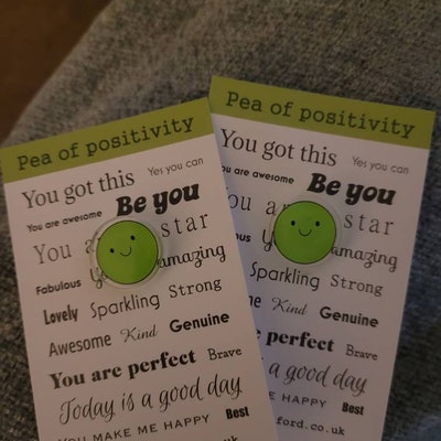 Pea of Positivity Magnet, Tiny Recycled Acrylic, Mini Cute Happy Pea ...