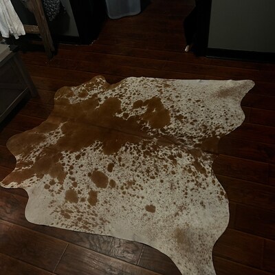 Genuine Tricolor Hair on Cowhide Rug, Speckled Brazilian Cow Hide Rug ...