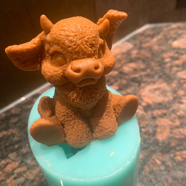 3d Cute Yashka Baby Bull Cow Calf Animal Soap Mold Candle Mould ...
