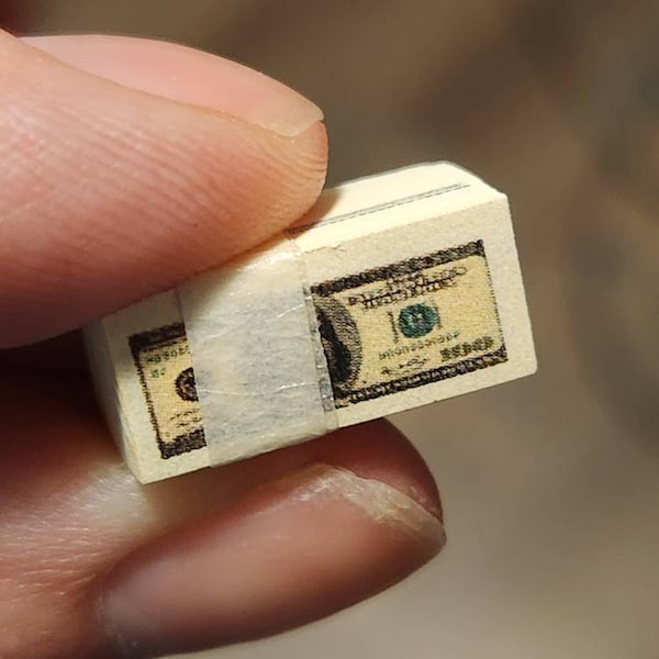 Miniature Money Miniature Dollars Dollhouse Miniatures Diorama ...