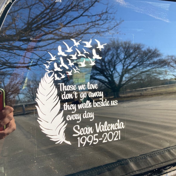 In Memory Car Decal, Memorial Car Decal, in Loving Memory Car Decal ...