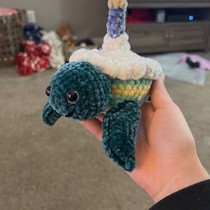 Birthday Cake Sea Turtle Digital PDF Crochet Amigurumi Pattern Beginner ...