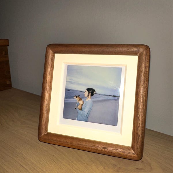 Mini Wooden Photo Frame, Family Photo Frame, Walnut Portraits Frame ...