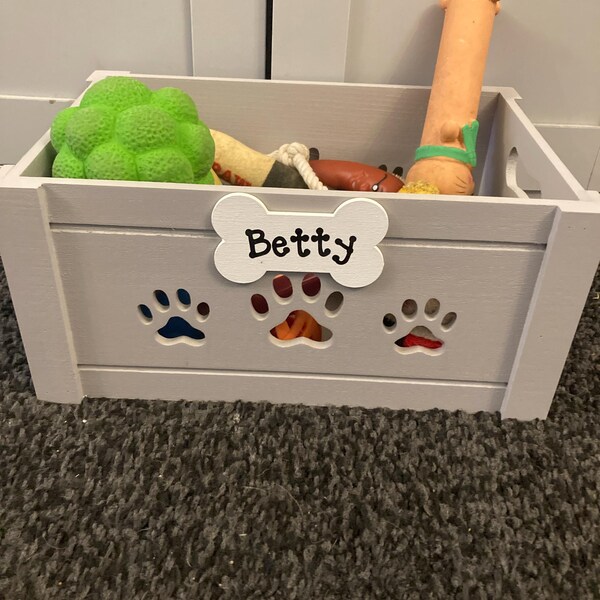 Personalised Toy Box With Lid Dog Box Gift Box Dog Crate Dog Treat ...