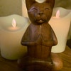 Funny Face, Funny Wood Meme, Wood Face Figurine, Wood Carving, Table ...