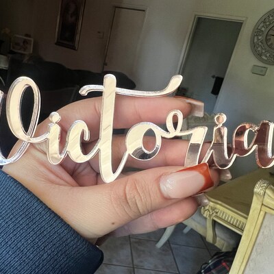 Cursive Acrylic Custom Cake Name Tags Cake Charms Place - Etsy