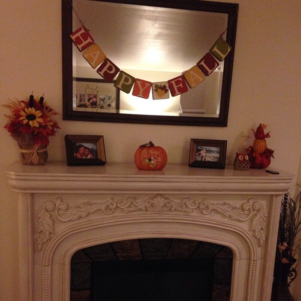 As Seen in HGTV Magazine, Happy Fall Banner, Happy Fall Sign, Fall Home ...
