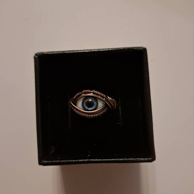 AWAKENING EYE RING// Glass Eye Ring// Eye Jewelry// Evil Eye Ring ...