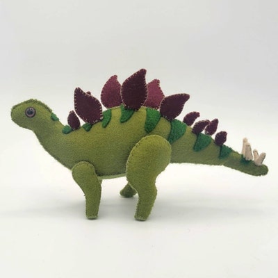 Stegosaurus Dinosaur. DIY Stuffed Felt Animal Pattern and Guide. - Etsy