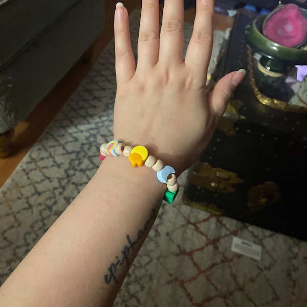 Lucky Charms Cereal Bead, Kandi Bracelet. Marshmallow Beads Handmade of ...