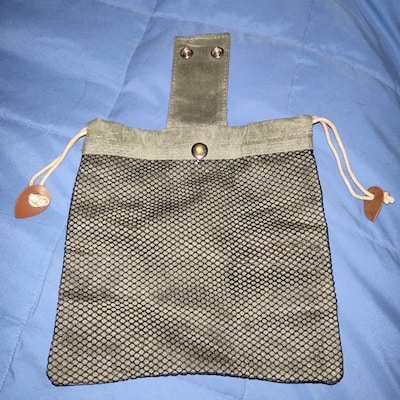 FOREST GREEN MESH Gathering / Foraging Bag Folding Collapsable ...