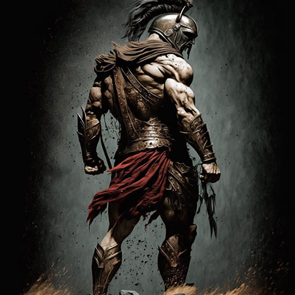 Spartan Warrior, Symbol of Strength and Resolve AI Art, Digital ...