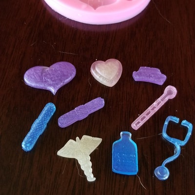 Nurse Themed Silicone Mold, 9 Cavity Highly Detailed Medical Mold, Cake ...